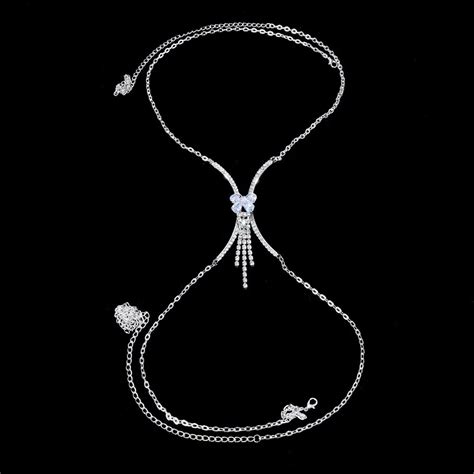 Fashion Sexy Nipple Chains Silver Bling Rhinestone Body Chain Jewelry