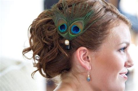 Peacock Hair Piece Peacock Hair Piece Hair Pieces Peacock Hair Clip