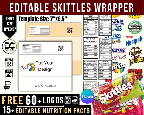 Skittles Wrapper Template Blank Skittles Candy Wrapper Label Skittles