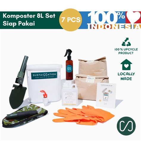 Jual New Sustaination Komposter Lengkap Pengganti Tempat Sampah 8L
