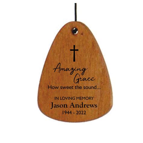 Personalized Amazing Grace Memorial Wind Chime Sympathy T Made