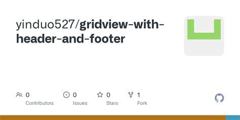 Github Yinduo527gridview With Header And Footer