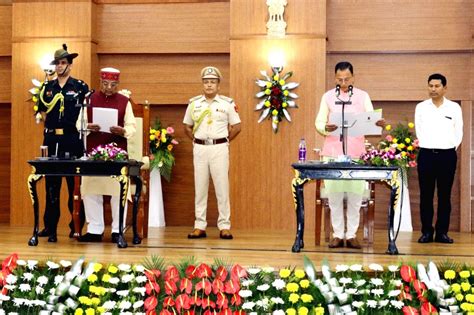 Governor Of Tripura Satyadev Narain Arya Administer Oath To Binay Bhushan Das