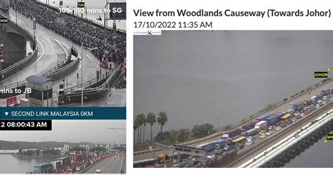 Massive Jams On Causeway And Tuas Second Link On Monday Msian Blames S