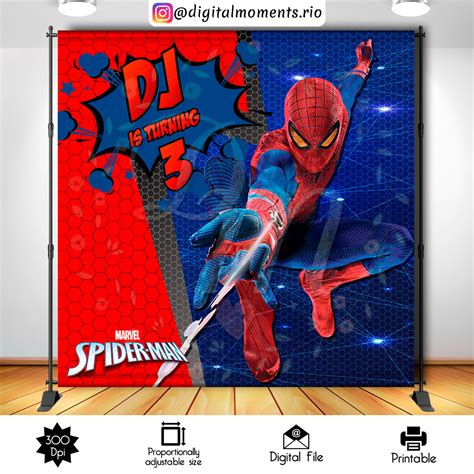 Spider Man 8x8 Custom Backdrop Digital File Only Digital Moments Rio