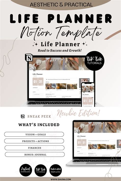 5 Free Aesthetic Notion Dashboard Templates — Diaxna