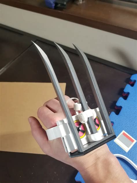 Wolverine Claws Retractable Spring Loaded Trigger Free 3d Print