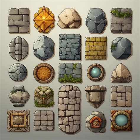 Premium Photo Stone Floor Game Assets