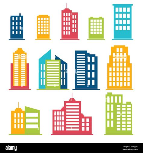 Silhouette Apartment Building In Stock Vector Images Alamy