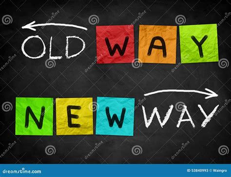 Old Way New Way Stock Illustration Illustration Of Arrow 53840993
