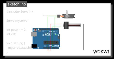 Serv Potentimeter Wokwi ESP32 STM32 Arduino Simulator