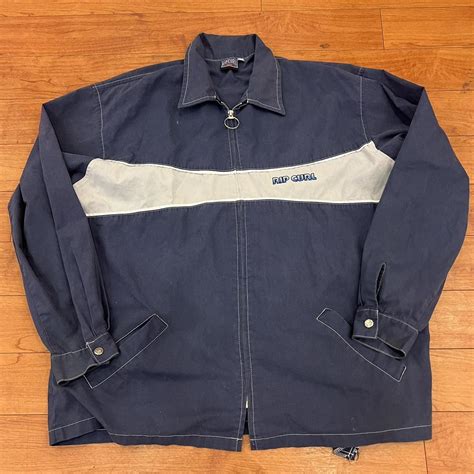 Vintage 90s Rip Curl Long Sleeve Zip Up Shirt Sz Depop