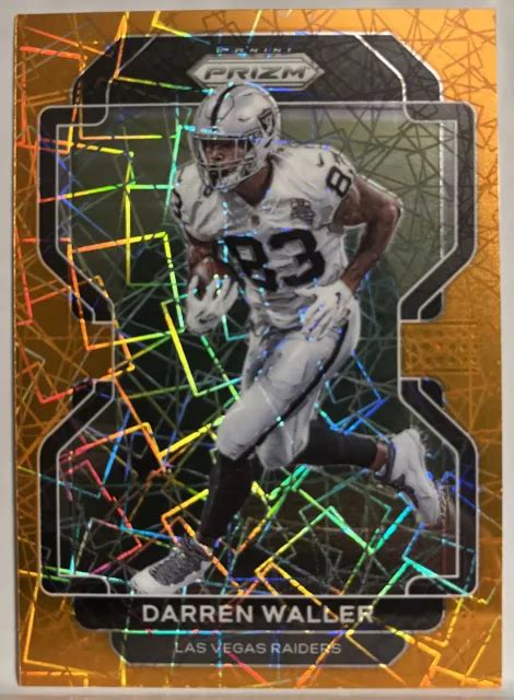 Darren Waller 2021 Panini Prizm Orange Lazer Card 178 Las Vegas