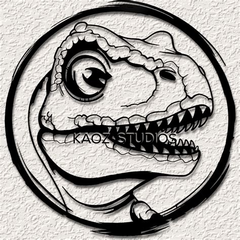 T Rex Wall Art Dinosaur Wall Decor Dino Chibi Decoration 3d Model By