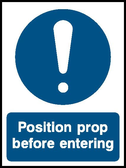 Position Prop Before Entering Lift Safety Signage Lift0017 Tpx Workwear