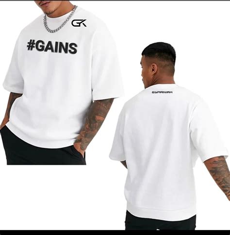Get Active With Gymaniak 100 Cotton Oversized Gym Shirt For Ultimate