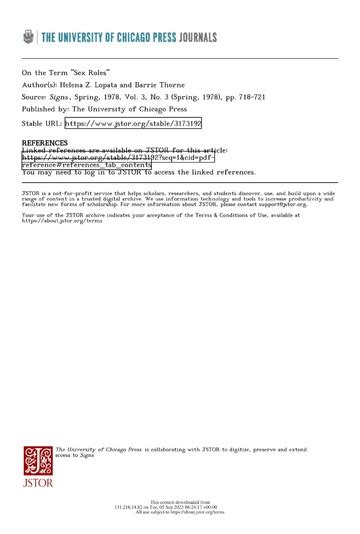 Lopata Term Sex Roles 1978 Lopata Free Download Borrow And