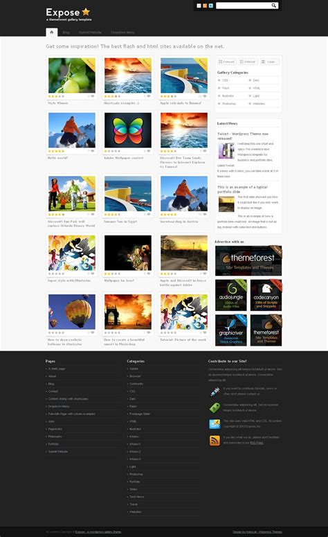 Expose Wordpress Gallery Theme Wp Css Gallery Template Theme Forest