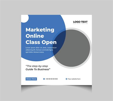 Marketing Online Class Web Banner And Social Media Post Banner Template
