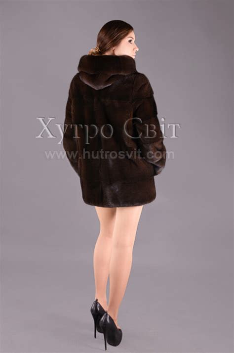 Вишукана коротка шуба курточка із канадської норки