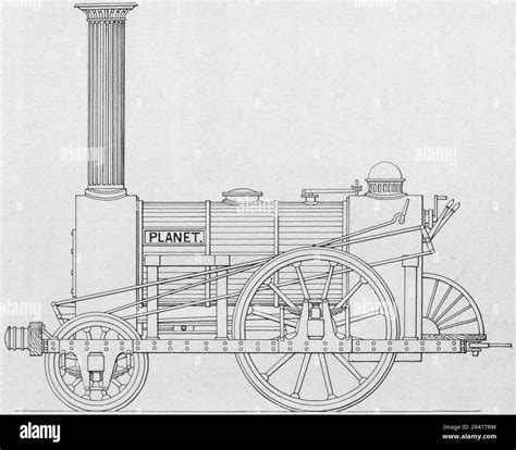 Unidentified Planet Type Locomotive Aerj Grayscale