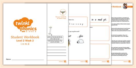 Twinkl Phonics Level 2 Week 2 Workbook Professor Feito