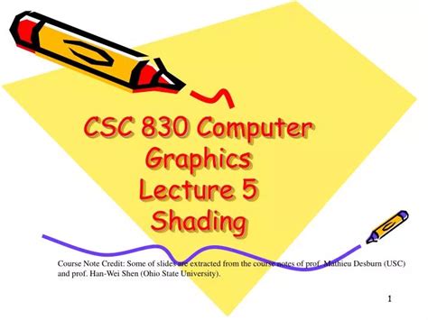 Ppt Csc 830 Computer Graphics Lecture 5 Shading Powerpoint