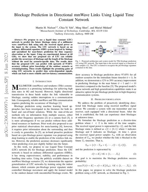 Blockage Prediction In Directional Mmwave Links Using Liquid Time