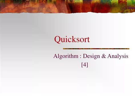 Ppt Quicksort Powerpoint Presentation Free Download Id4633728