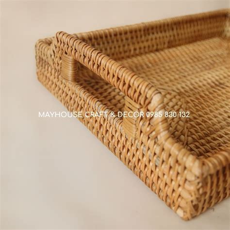 Khay Mây Tre đan Thủ Công đựng đồ Trang Trí Mayhouse Craft And Décor