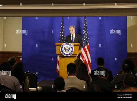 Antony Blinken United States Secretary Of State Portrait During