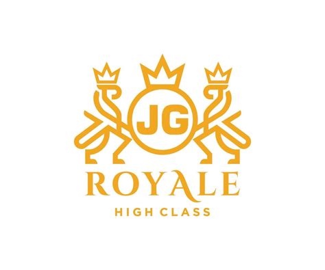 Golden Letter Jg Template Logo Luxury Gold Letter With Crown Monogram