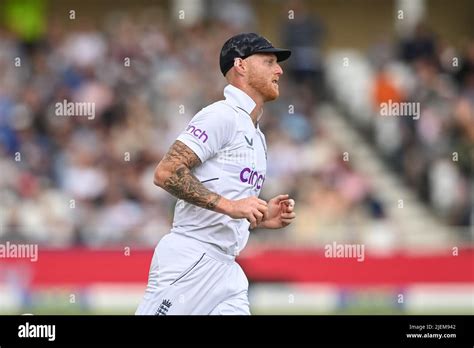Ben Stokes Of England After Catching Tom Blundell Of New Zealand Stock
