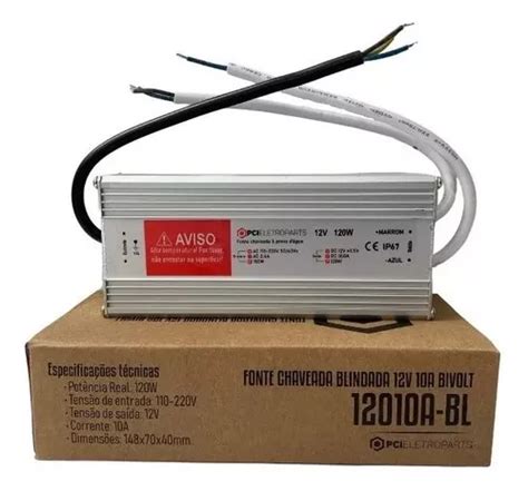 Fonte Blindada Prova Dágua Fita Led v w a Ip Bivolt Frete grátis