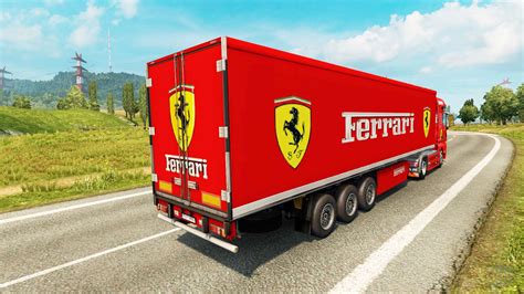 Skin Ferrari On Tractor MAN For Euro Truck Simulator 2