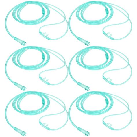 6 Pack Standard Oxygen Nasal Cannula For Adult 7 Ft Soft Material