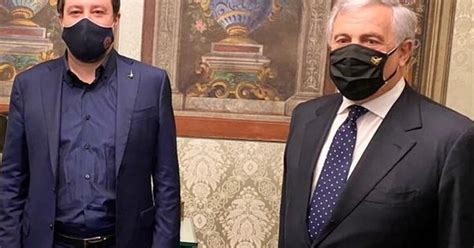 Matteo Salvini E Antonio Tajani L Incontro Ipotesi Intergruppo Lega