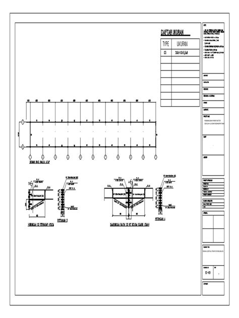 4 Gambar Denah And Detail Sambungan Baja Ring Balok Pdf