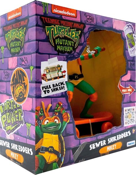 プレイメイツ タートルズ ミュータント・パニック！tmntマイキー ミケランジェロ ソーヤーシュレッダーズ 5インチ アクションフィギュア 未