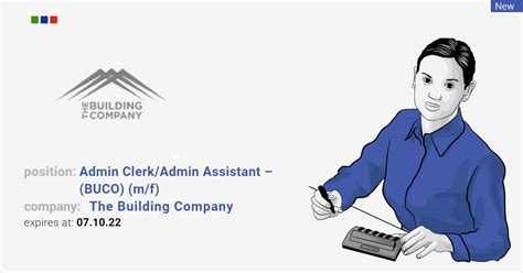 The Building Company Admin Clerkadmin Assistant Buco Mf