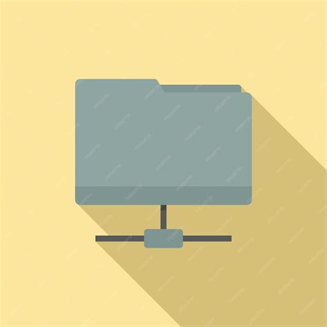 Premium Vector Network Folder Icon Flat Illustration Of Network Folder Vector Icon For Web Design