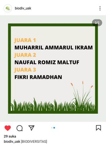 Mahasiswa Biologi Sabet Juara Nasional Dalam Lomba Esai Biodiversitas Fakultas Biologi