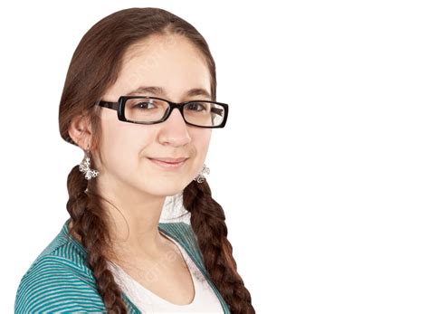 綁著辮子戴著眼鏡的年輕女孩 漂亮的 头发 青少年png去背圖片素材免費下載，免摳圖設計圖案下載 Pngtree