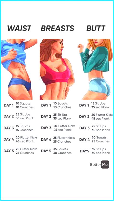 5 Day Flat Stomach And Toned Body Workout Plan Workout For Flat