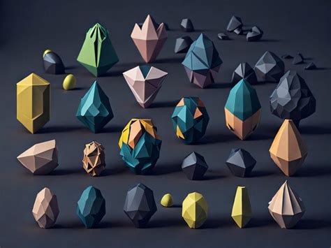 Premium Photo A Group Of Small Triangles With Different Shapes And