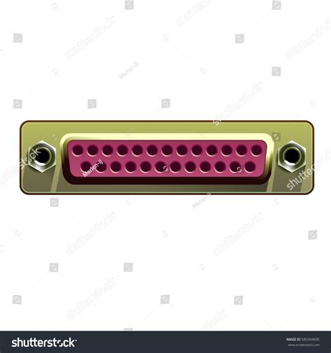 Parallel Port Connector Stock Vector Royalty Free Shutterstock