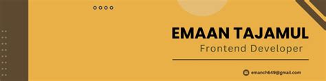 Emaan Tajamul Front End Web Developer Reactjs Tailwind Css Javascript Html Css