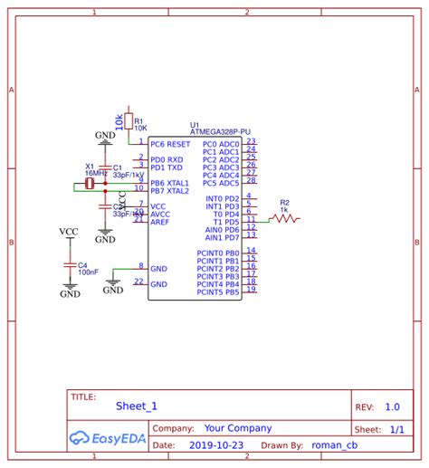 Atmega328 EasyEDA