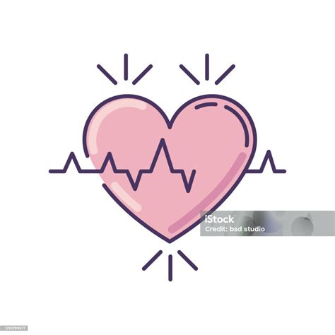 하트 핑크 Rgb 컬러 아이콘 펄스 속도 하트 비트 리듬 심근 주파수 분석 활력 징후 심장 건강 관리 건강 검진 클리닉 분석