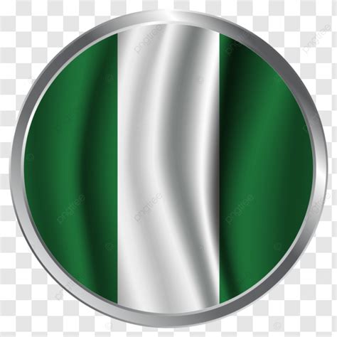Nigeria National Flag Waving Round Shape 3d Design Vector 1 October